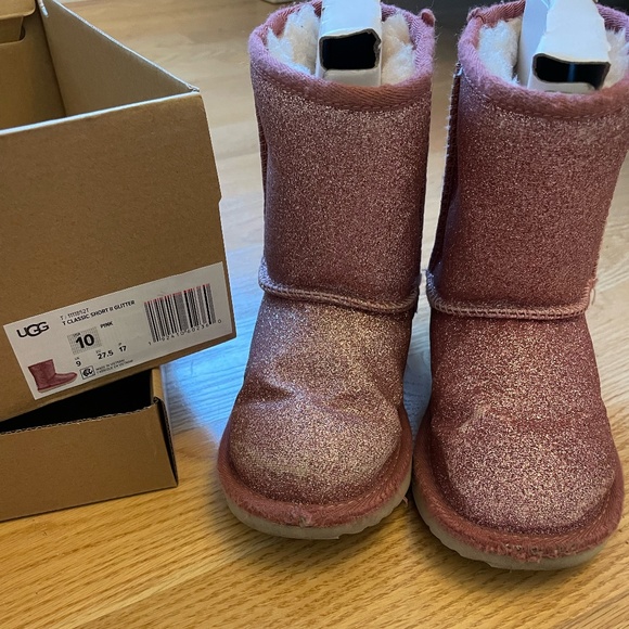 UGG | Shoes | Ugg Girls Pink Glitter Boots | Poshmark